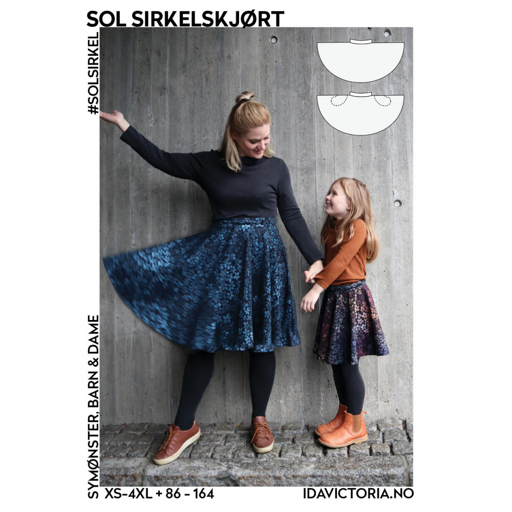 Ida Victoria - Sol Sirkelskjørt - Stoffdronning.no